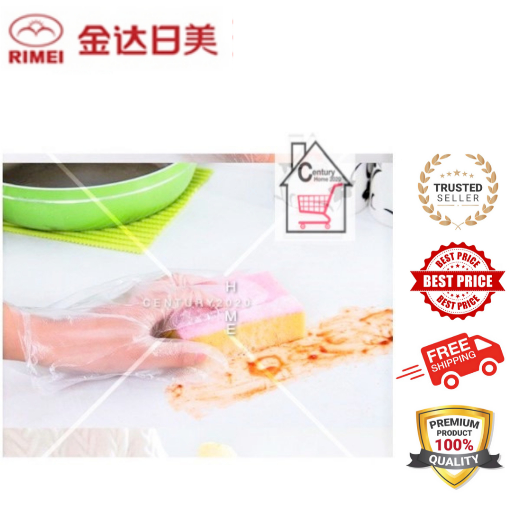 RIMEI Hand Gloves Food Grade Disposable Transparent Plastic Gloves WF ...