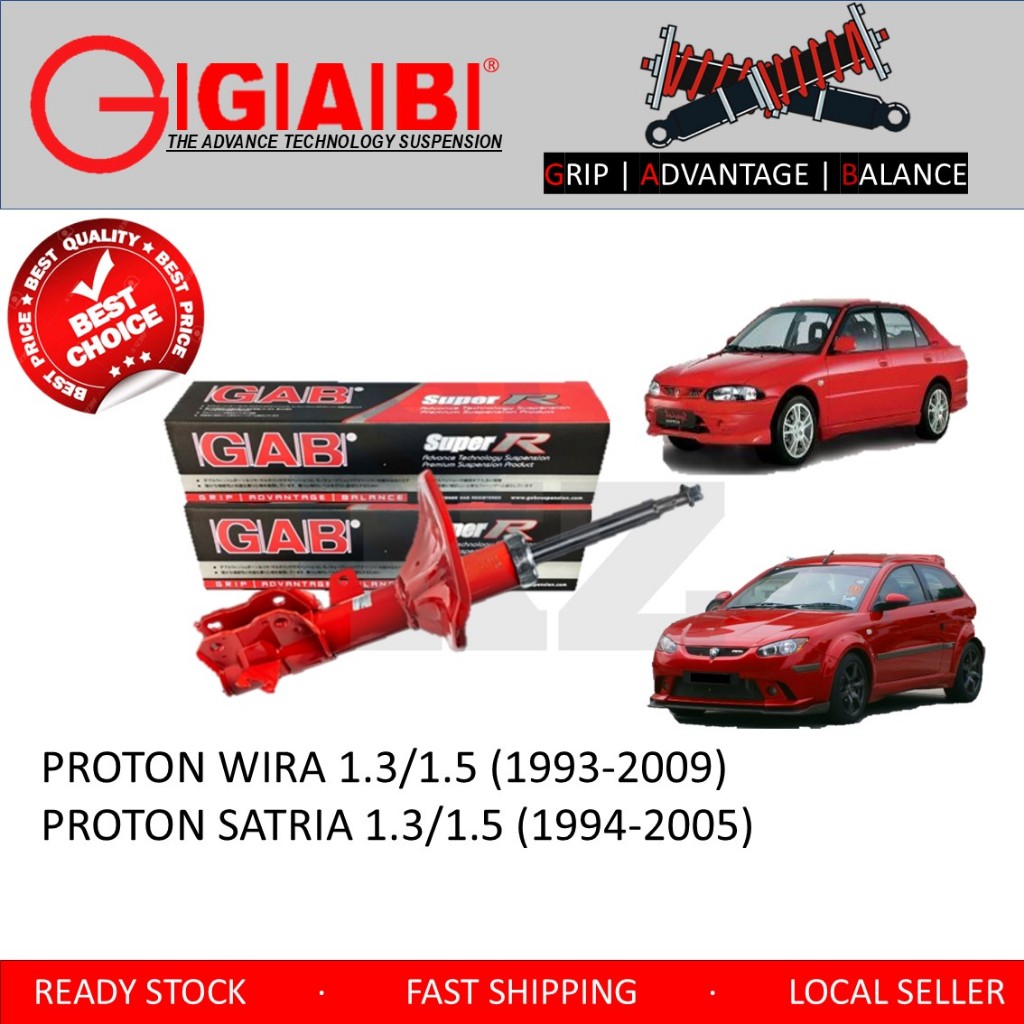 ORIGINAL GAB HEAVY DUTY SUPER R FRONT / REAR ABSORBER - PROTON WIRA 1.3 ...
