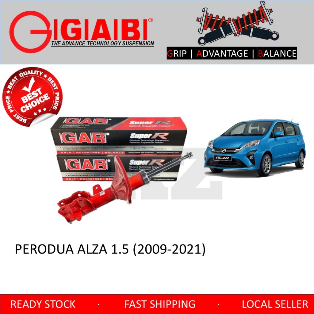 ORIGINAL GAB HEAVY DUTY SUPER R FRONT / REAR ABSORBER - PERODUA ALZA 1. ...