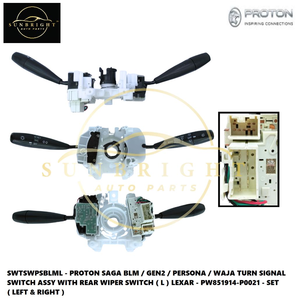 PROTON SAGA/ GEN2/ PERSONA/ WAJA TURN SIGNAL SWITCH WITH REAR WIPER ( L ...