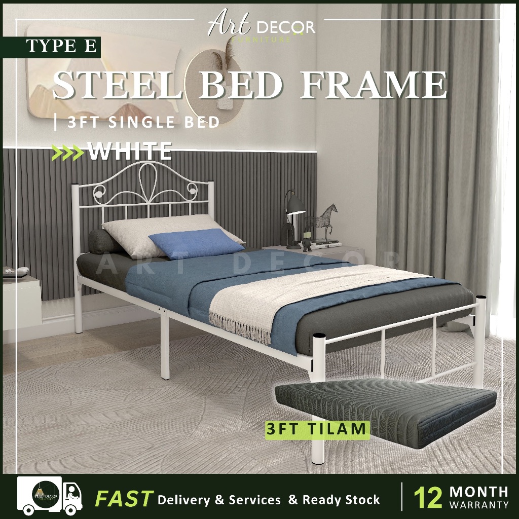 🔥READY STOCK🔥Single Bed Frame with tilam single/ Katil Bujang/Set 3ft ...