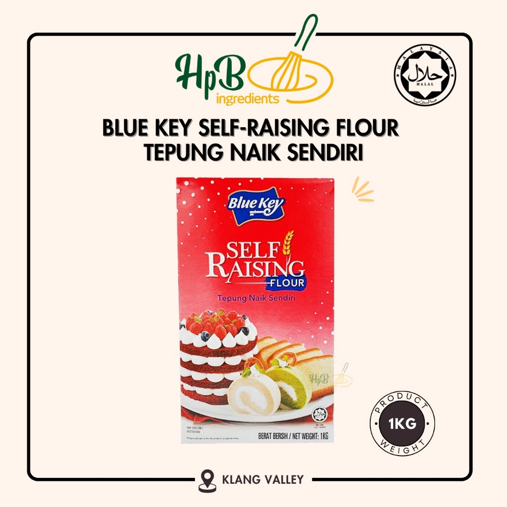 BLUEKEY Tepung Naik Sendiri/ Self-Raising Flour 1kg | Shopee Malaysia