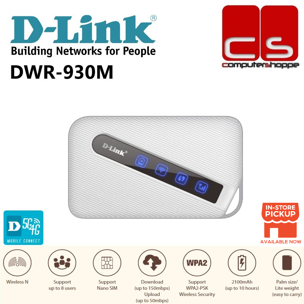 D-Link DWR-930M 4G LTE Mobile Router | Shopee Malaysia