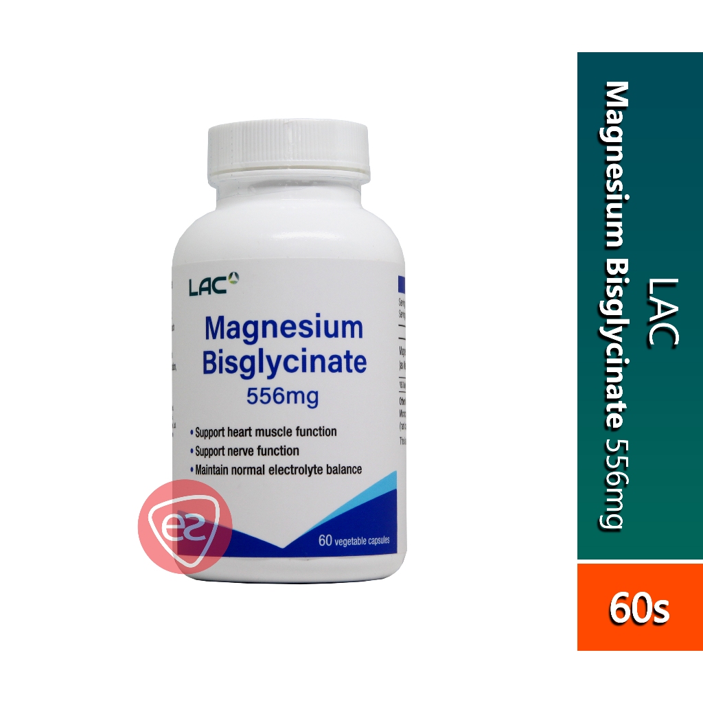 LAC Magnesium Bisglycinate 556mg Vegetable Capsule 60s | Shopee Malaysia