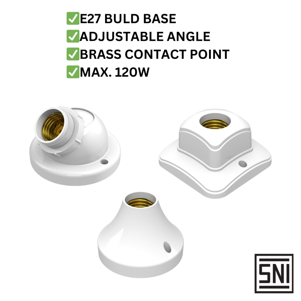 YLI E27 Adjustable Angle Batten Holder Light Bulb Holder Ceiling Cap Lampholder Lamp E27 Socket ...