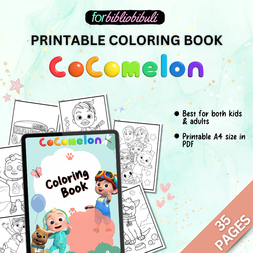[PRINTABLE SOFT COPY PDF FILE] CoComelon Digital Coloring Book for kids ...