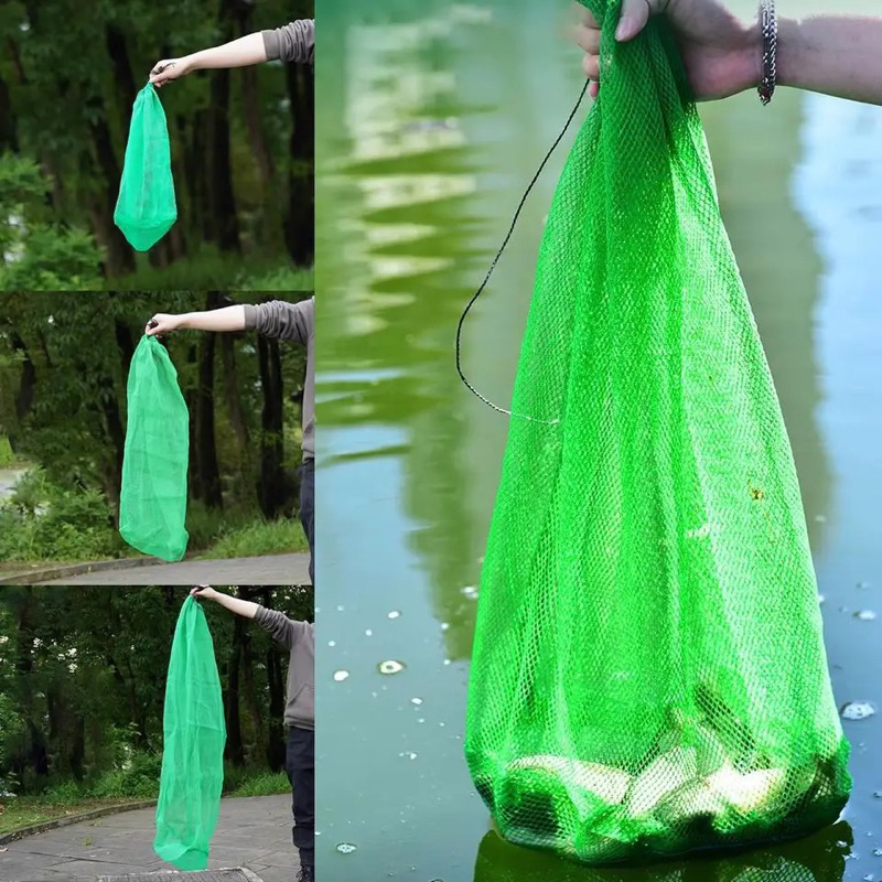 【KTE】 Nylon Jaring Ikan Foldable Fishing Net Jaring Nylon Simpan Ikan ...
