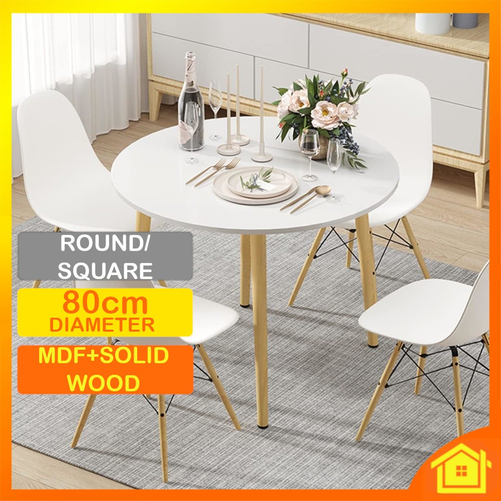 [OneHome] Dining Table Desk Wooden Legs Simple Kitchen Home Meeting ...