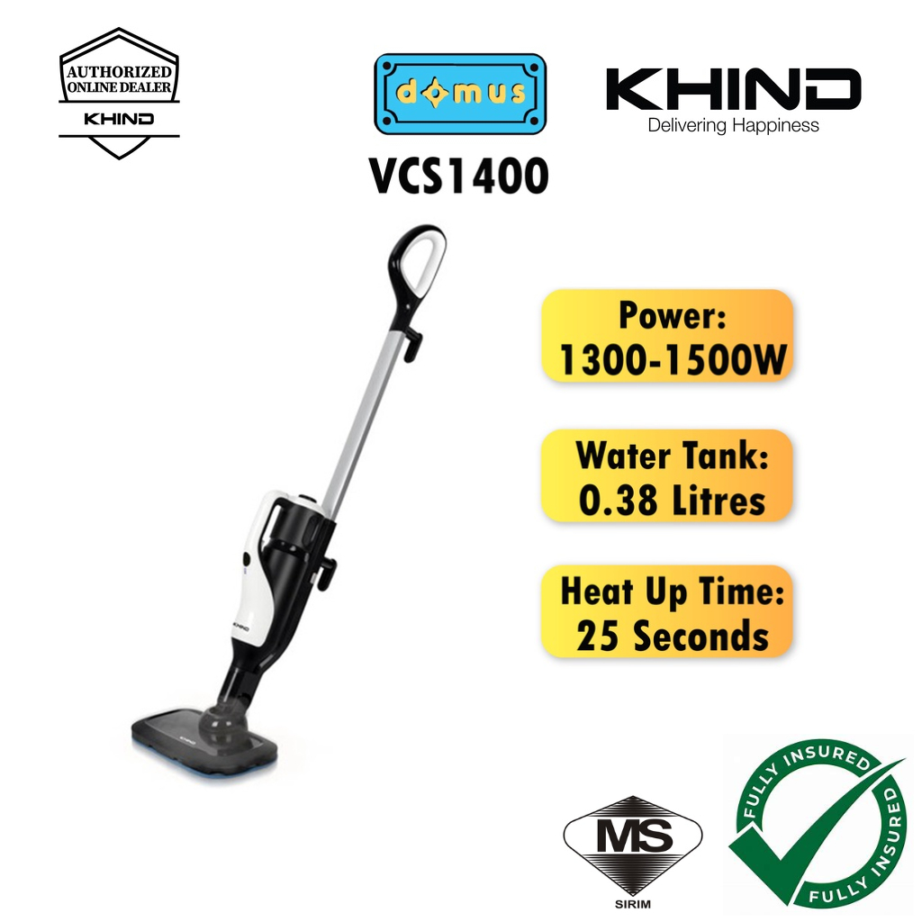 KHIND Corded 2 in 1 Stick Steam Cleaner Electric Steam Mop Handheld 2 ...
