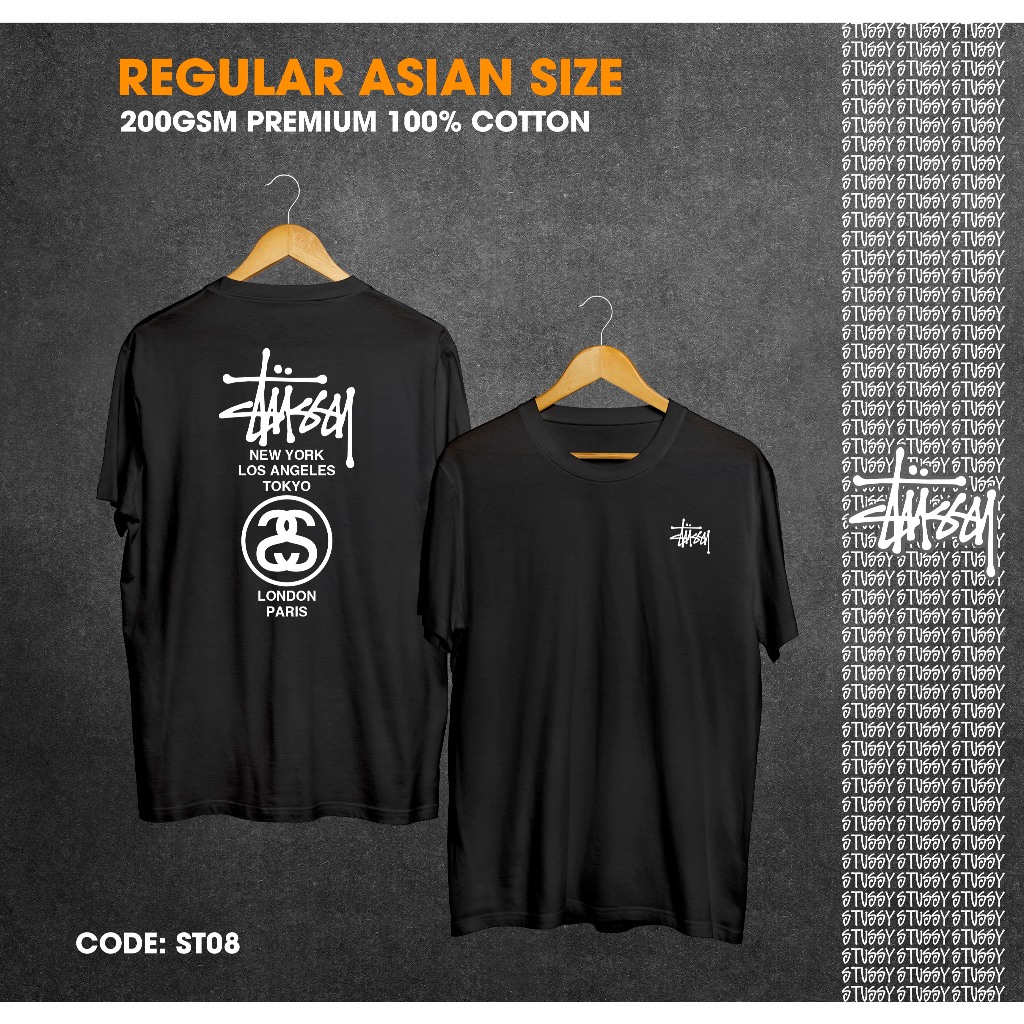 Tshirt Stusy 💥Cotton Premium 200gsm💥 World Tour vintage | Shopee Malaysia