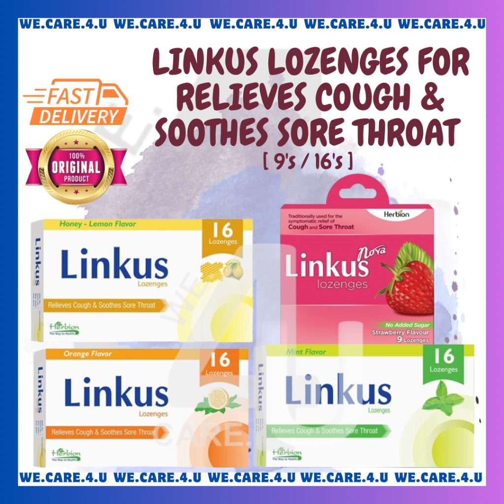 LINKUS LOZENGES FOR RELIEF COUGH & SOOTHES SORE THROAT [ 16's / 9's ...