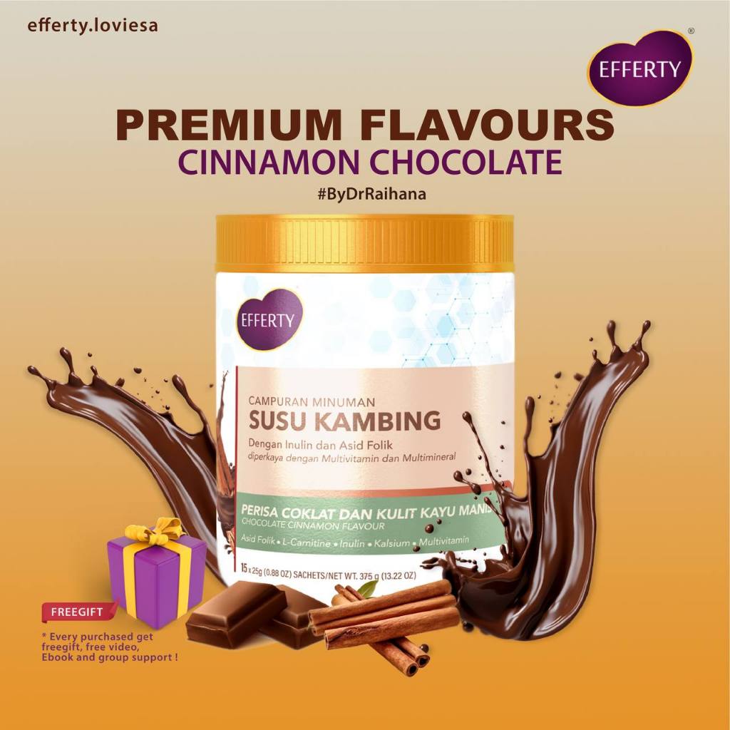 EFFERTY PREMIUM FLAVOUR MINUMAN CAMPURAN SUSU KAMBING, VITAMIN, DAN ...