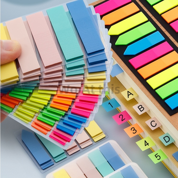 100PCS Stick on Notes/Index Sticker Bookmark Memo Sticky Notes ...