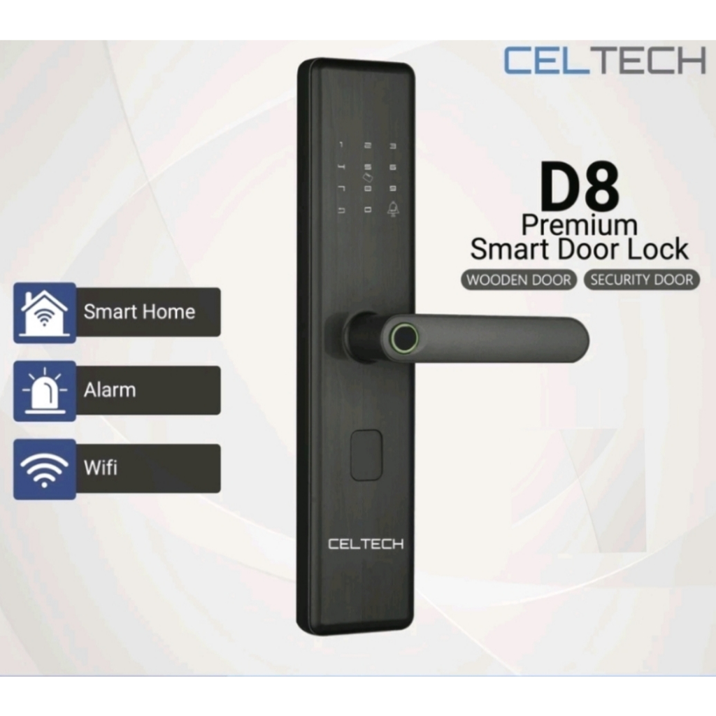 Celtech 6 in 1 Smartlock with 6 ways to Unlock Smartly With SIRIM Approval | Shopee Malaysia