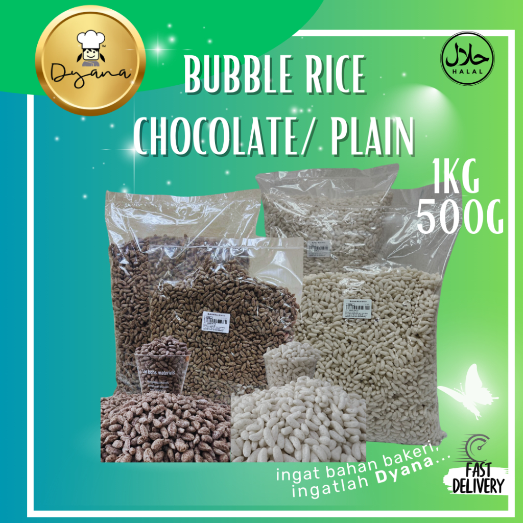 Bubble Rice Chocolate | Plain 500g , 1kg | Shopee Malaysia