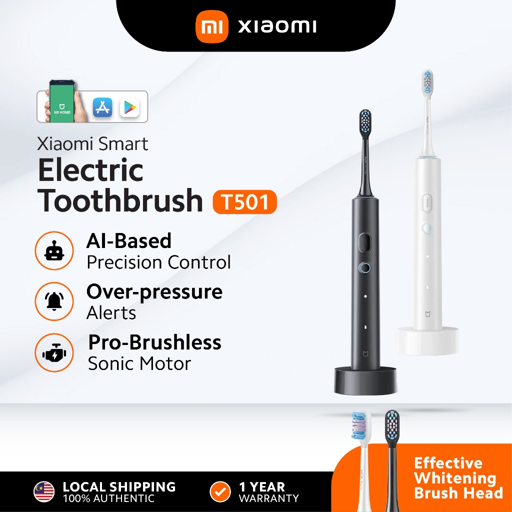 Xiaomi Smart Electric Toothbrush T501 | 30 Custom Solutions | Over-Pressure Alerts | IPX8 ...