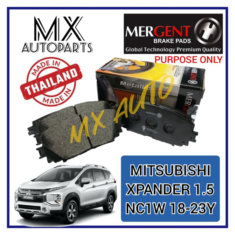 (MADE IN THAILAND) MERGENT FRONT DISC BRAKE PAD MITSUBISHI XPANDER NC1W ...