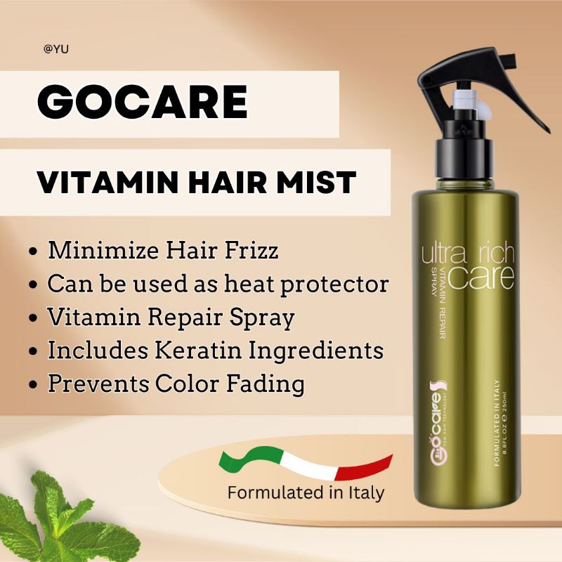 Gocare Keratin Vitamin Hair Mist Spray 250ml | Shopee Malaysia