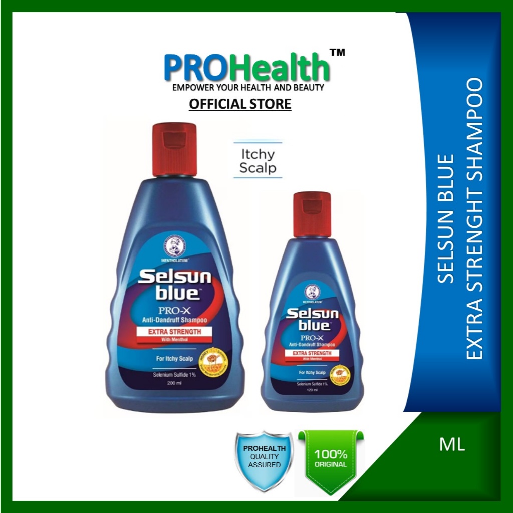 Selsun Blue (RED) Medicated With Menthol (120 ML / 200 ML) | Shopee ...