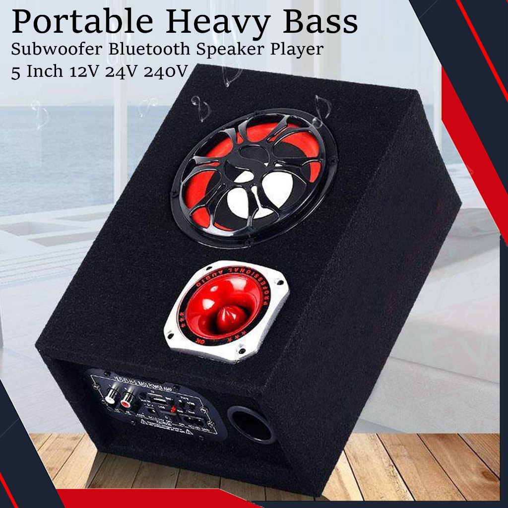 Car Motorcycle Computer Home Portable Heavy Bass Subwoofer Bluetooth ...