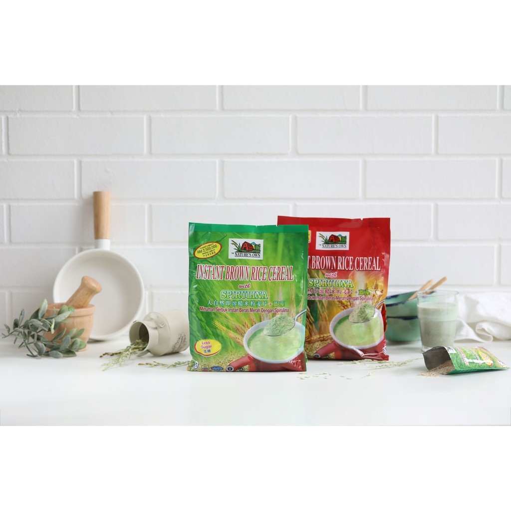 Nature’s Own® Instant Brown Rice Cereal with Spirulina (Less Sugar/No ...