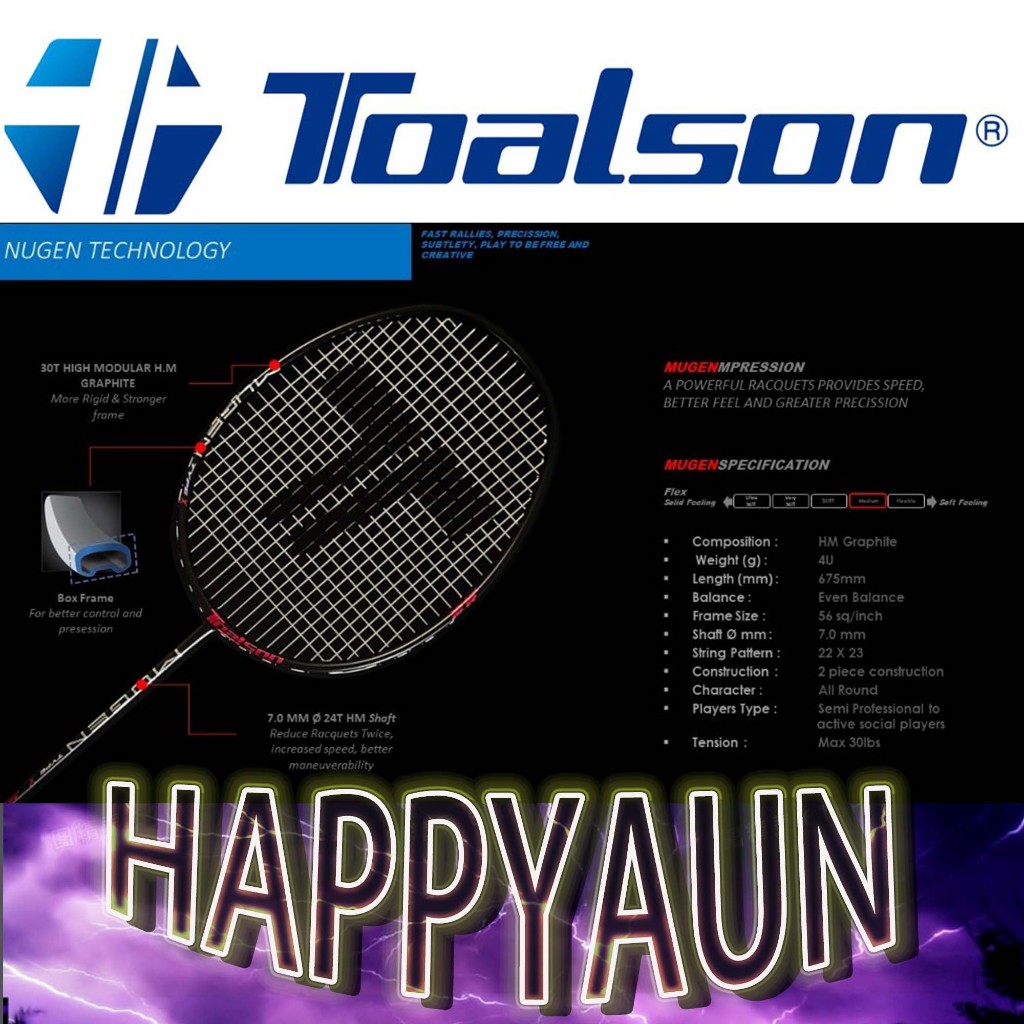 Toalson Japan Mugen Series Badminton Racket (Free string,Free grip ...