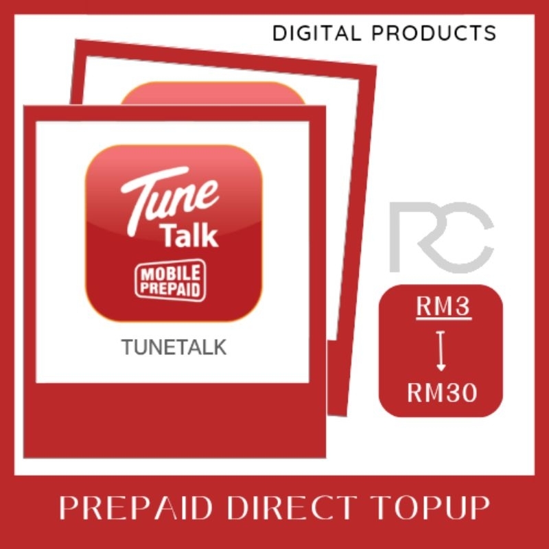 TuneTalk Prepaid Reload Direct Topup | RM3 - RM30 | Shopee Malaysia