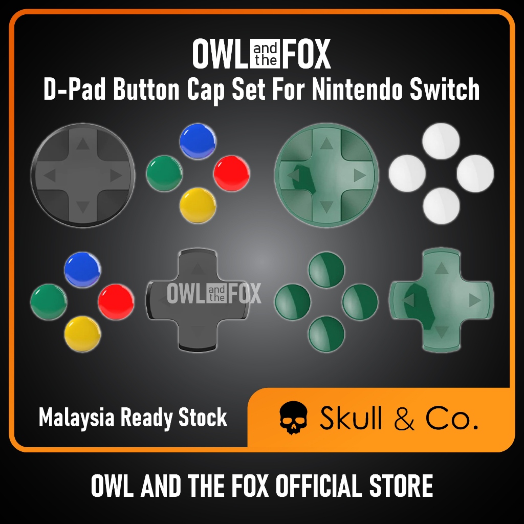 Skull & Co Nintendo Switch OLED Switch V1 V2 D-Pad Button Cap Cover Set ...