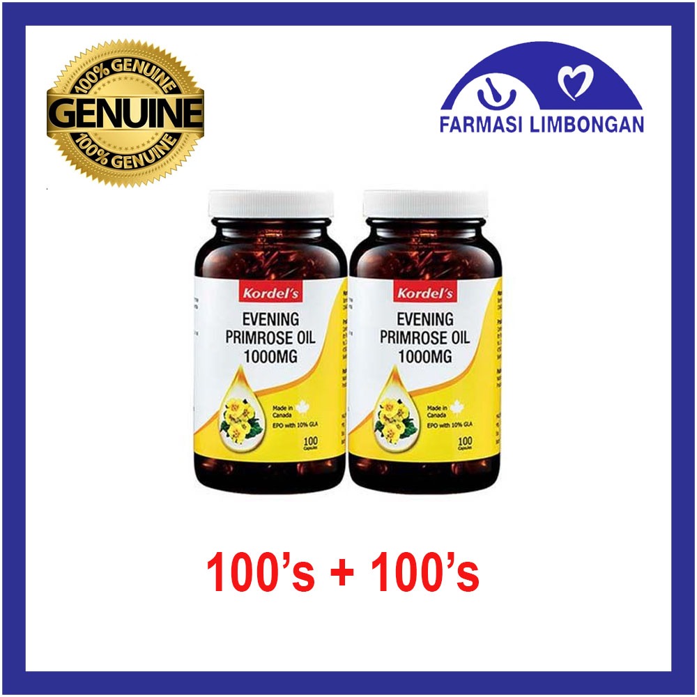 Kordel's Evening Primrose Oil 1000mg Cap 2*100's | Shopee Malaysia
