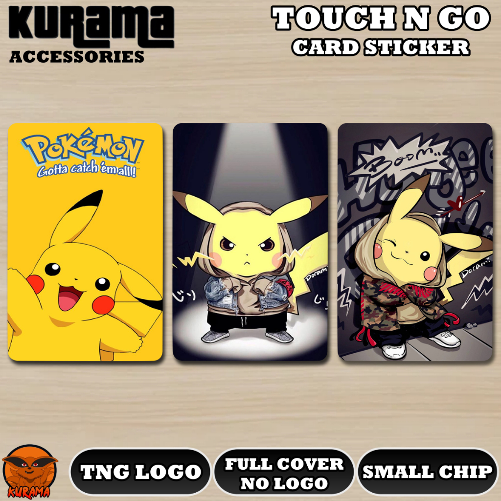 [ PIKACHU ] Touch n Go Card Sticker Cover / Credit Card Sticker Cover ...