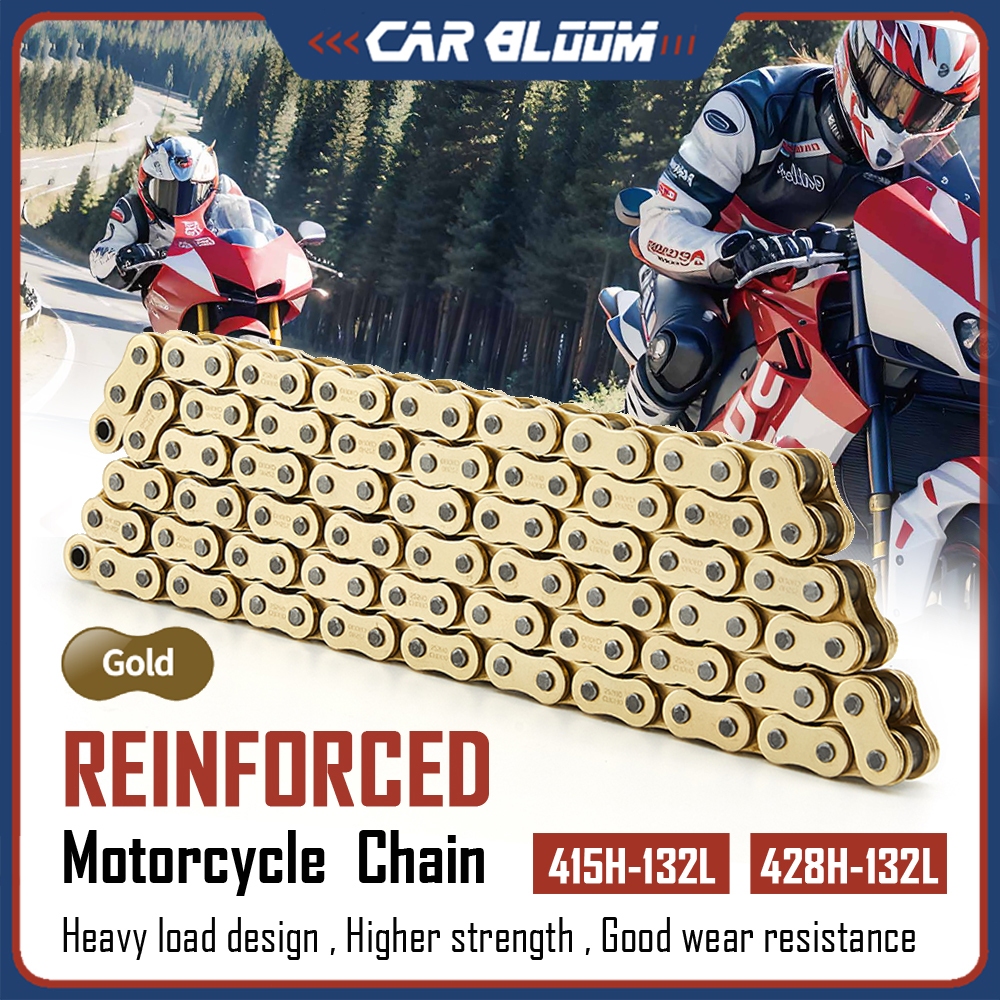 415H 428H 132L Motorcycle Chain Gold Racing Motor Chain Set Fit for Y15 ...
