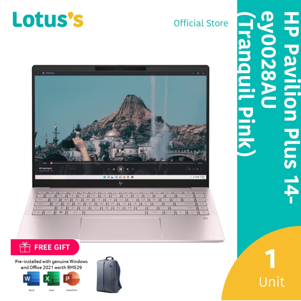 HP 14-ey0028AU 14" FHD Laptop Pink (R7-7840U,16GB,512GB,Windows 11,H&S ...