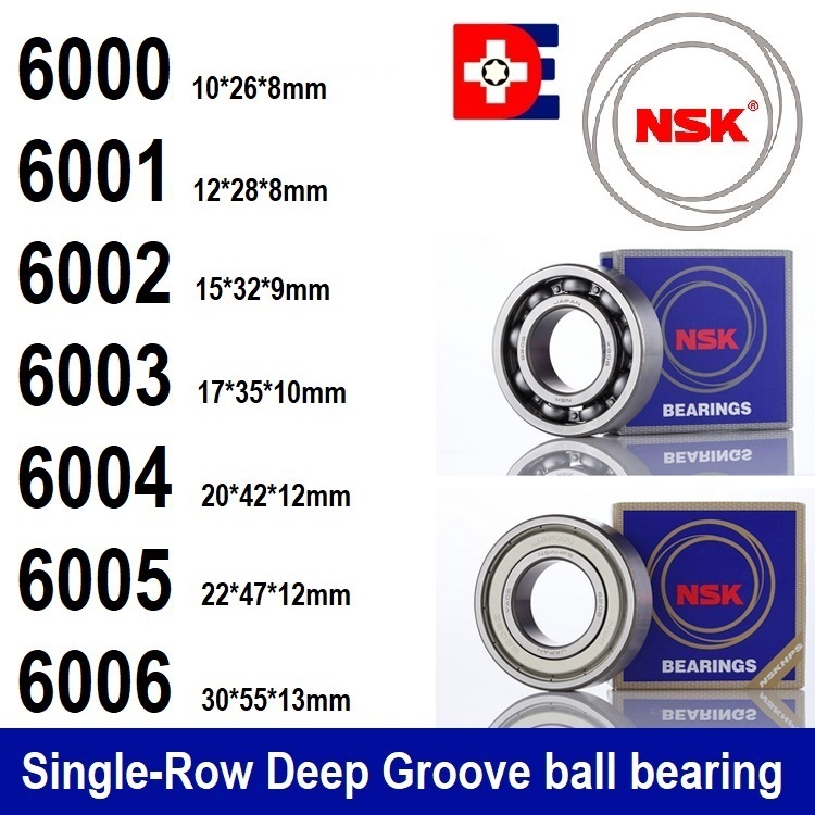 NSK japan Single-Row deep groove ball bearing 6000 6001 6002 6003 6004 6005 6006 ZZ LL DDU ...