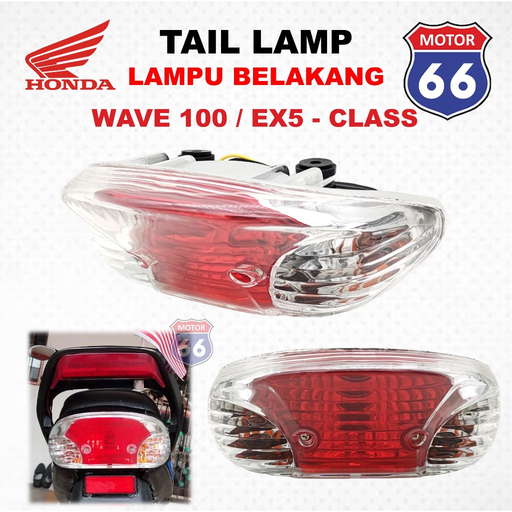 EX5 Class / Wave 100 Lampu Belakang Assy, W100, HONDA Tail Lamp / Tail ...