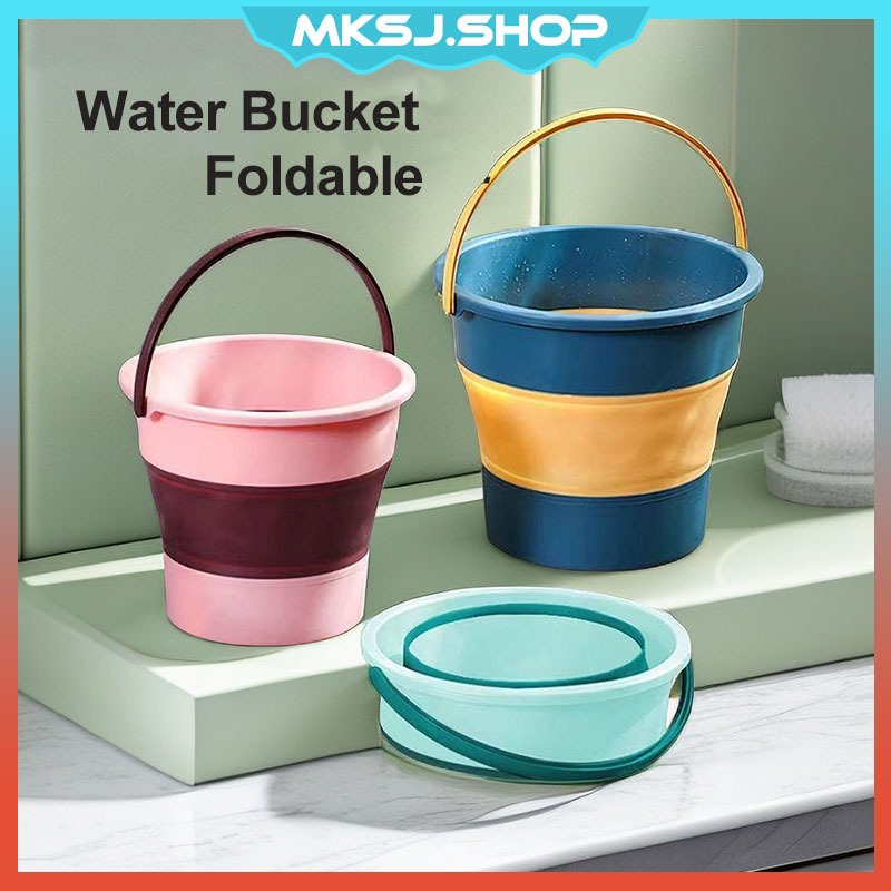 Foldable Water Bucket Collapsible Pail Portable Bucket with Handle ...