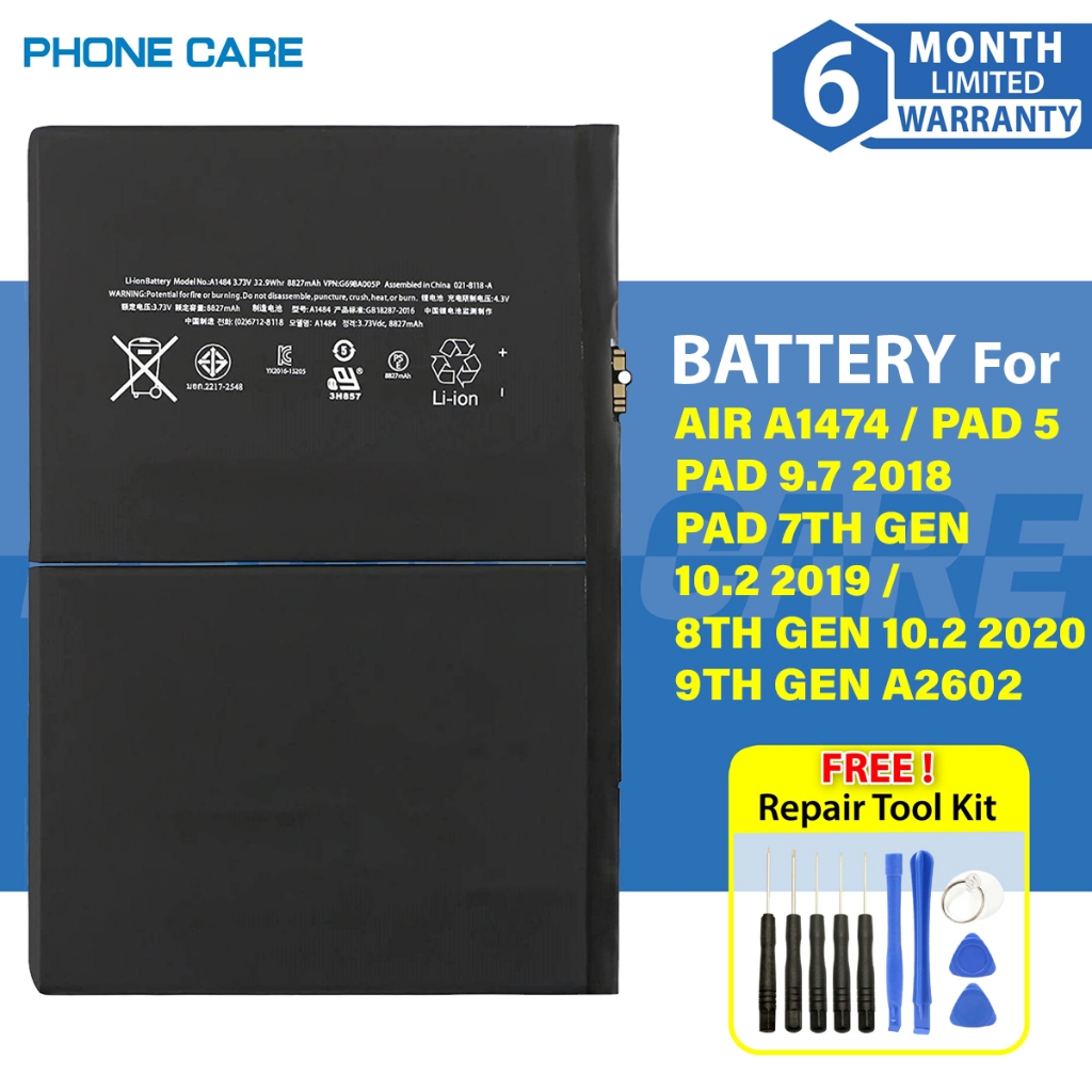 Battery A1484 Compatible For Pad AIR A1474 A1475 A1822 A1823 / Pad 9.7 ...
