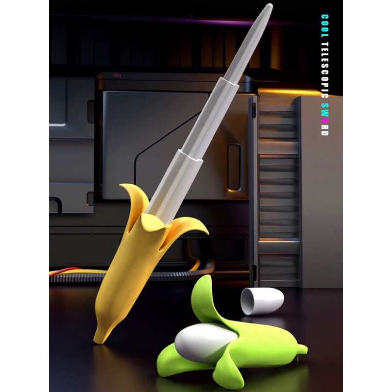 Banana Sword Katana 3D Gravity Spiral Telescopic Sword Repeating Carrot ...
