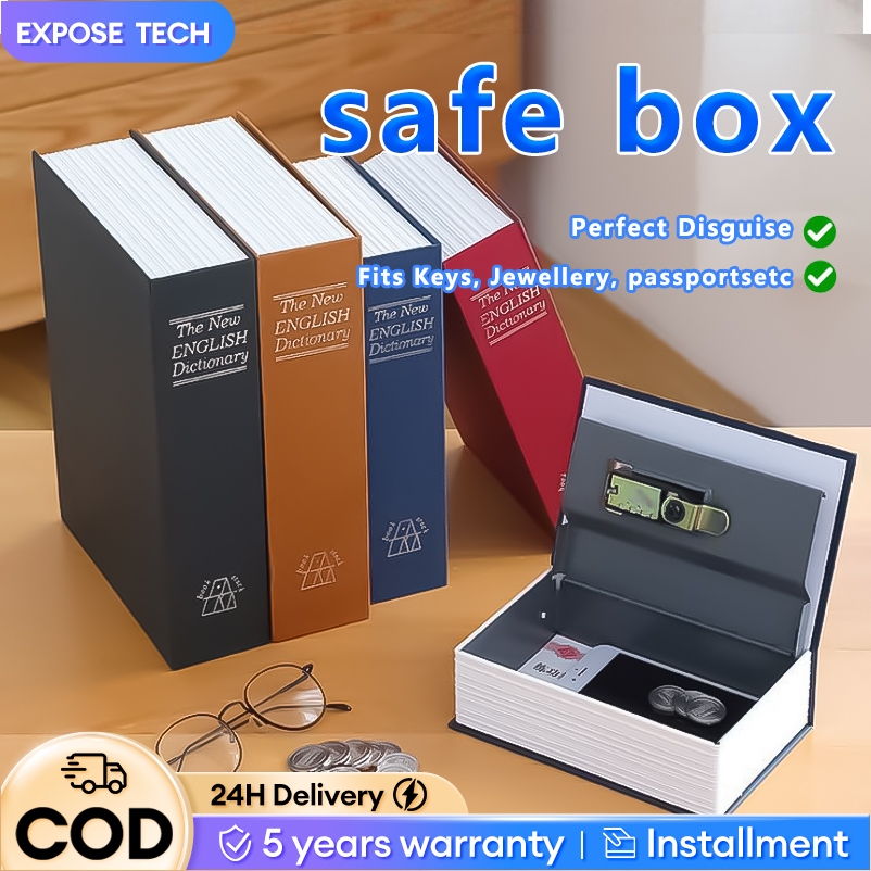 EXPOES English Dictionary Safe Book Lock-up Coins Storage Money Bank ...