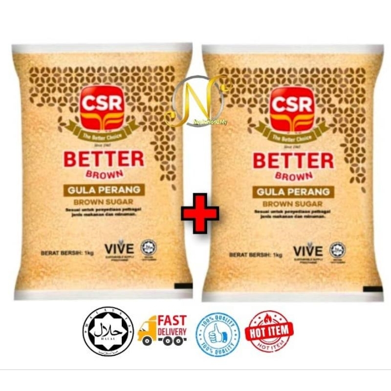 CSR BETTER Gula Perang | Brown Sugar COMBO 1KG x2 + Bubble Wrap ...