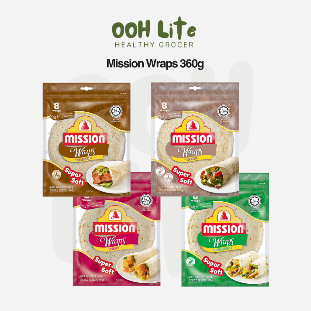 Mission Wrap 360g (Wholegrain/6 Grains/Potato/Onion&Chives/Garlic ...