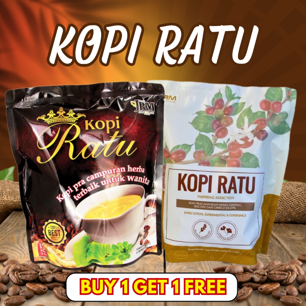 KOPI RATU JRM ORIGINAL HQ/ KOPI RATU JAMU RATU MALAYA 100% ORIGINAL NEW PACKAGING | Shopee Malaysia