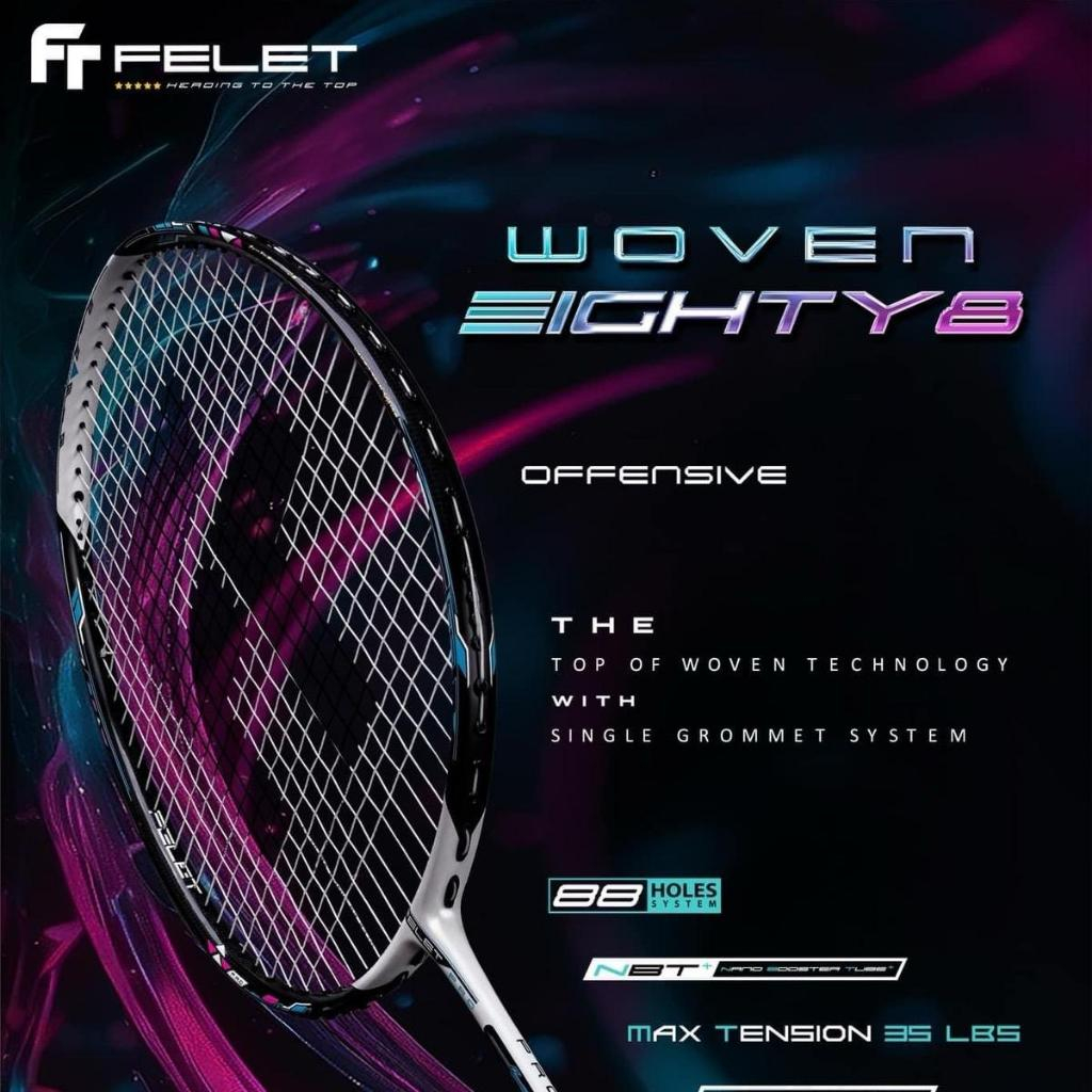 Felet Woven Eighty 8 WOVEN 88 Badminton Racket [Free String + Grip ...