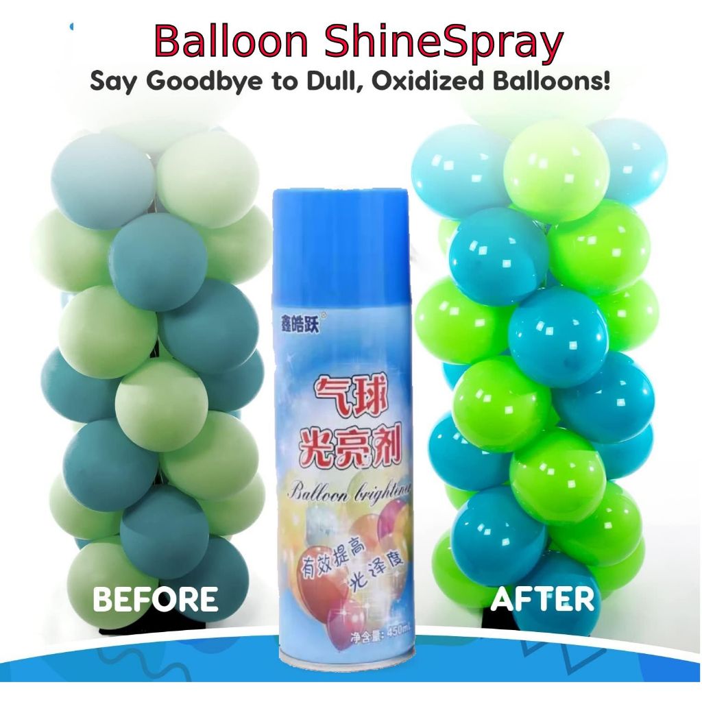 Balloon Brightener Polisher Shine Spray Kilat Belon Shiny Balloons Dull ...