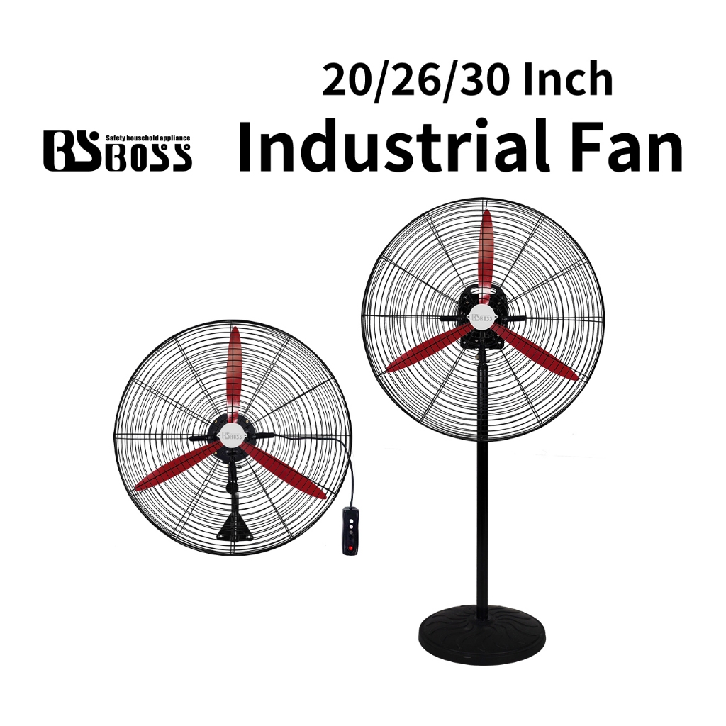 BSBOSS Heavy Duty Industrial Floor Fan (20"/26"/30") | Shopee Malaysia