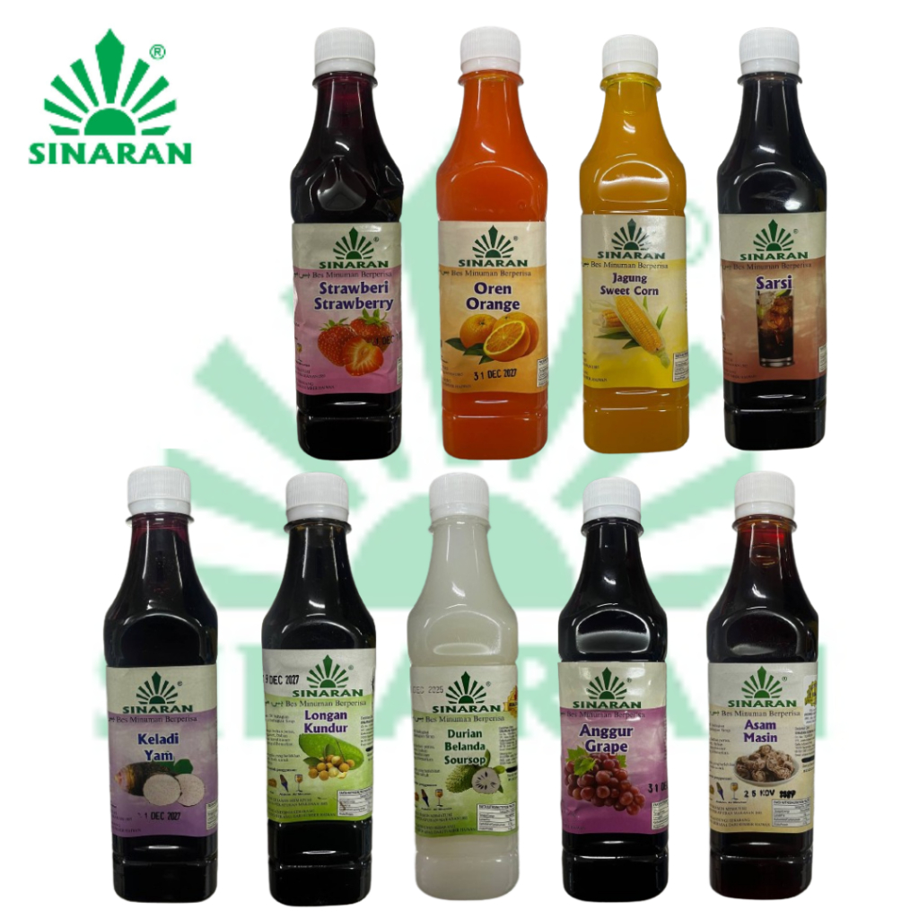 SINARAN BES MINUMAN BEPERISA/ PATI AIR BERPERISA (375ML) | Shopee Malaysia
