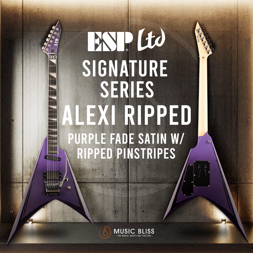 ESP LTD Alexi Ripped Electric Guitar - Purple Fade Satin (LALEXIRIPPED ...