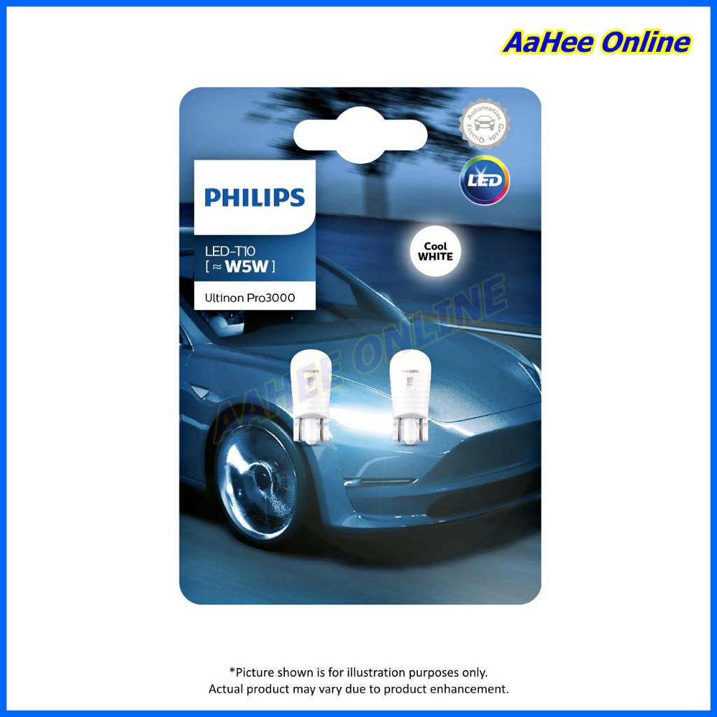 PHILIPS LED T10 W5W 6000K Ultinon Pro3000 Car signaling position lights bulb 12V 11961U30CWB2 ...