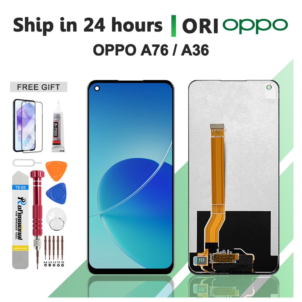 ORIGINAL LCD OPPO A76 CPH2375 / A36 Replacement components for touch ...