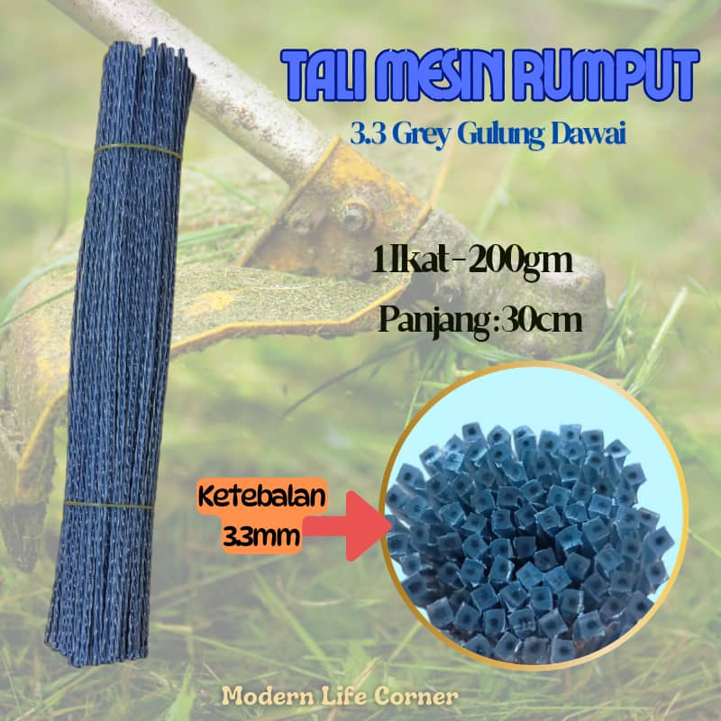 Tali Mesin Rumput Dawai 3.0mm/3.3mm/Heavy Duty/Heavy duty nylon cutter ...