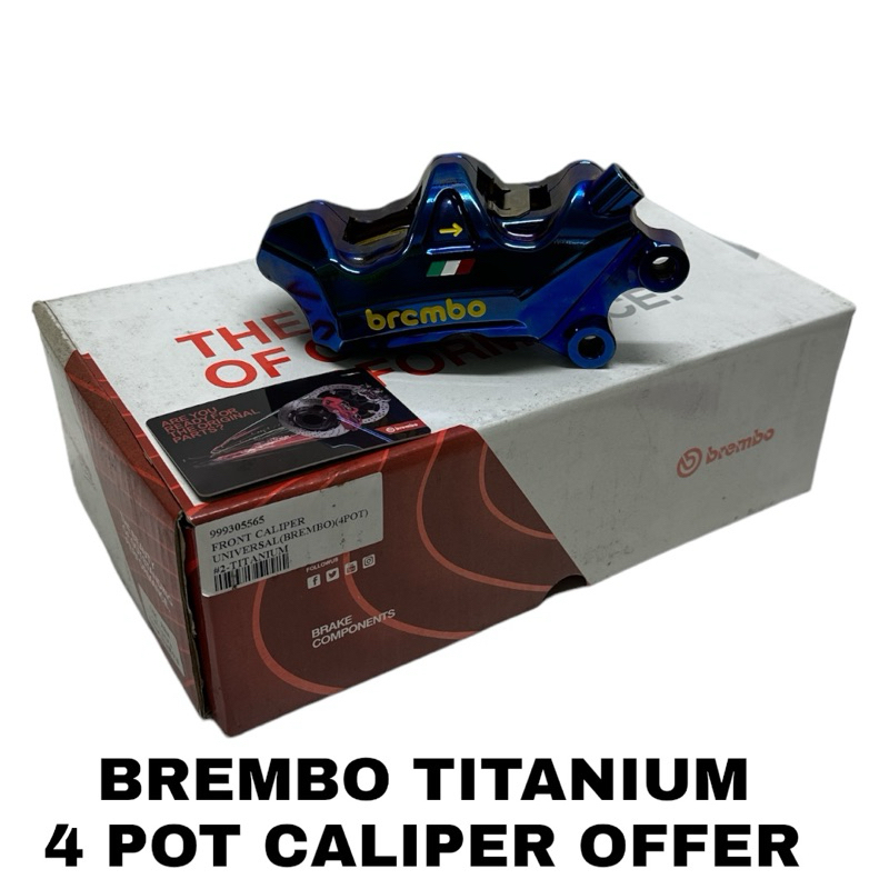 Brembo Y15 Front Caliper(484) 4 POT TITANIUM CLEAR STOCK | Shopee Malaysia